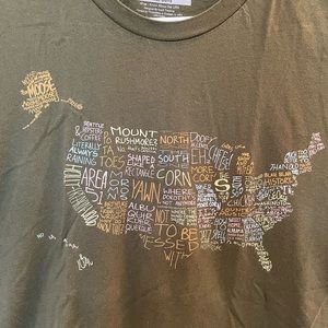 Threadless | Shirts | Threadless Usa Graphic Tee America Map | Poshmark